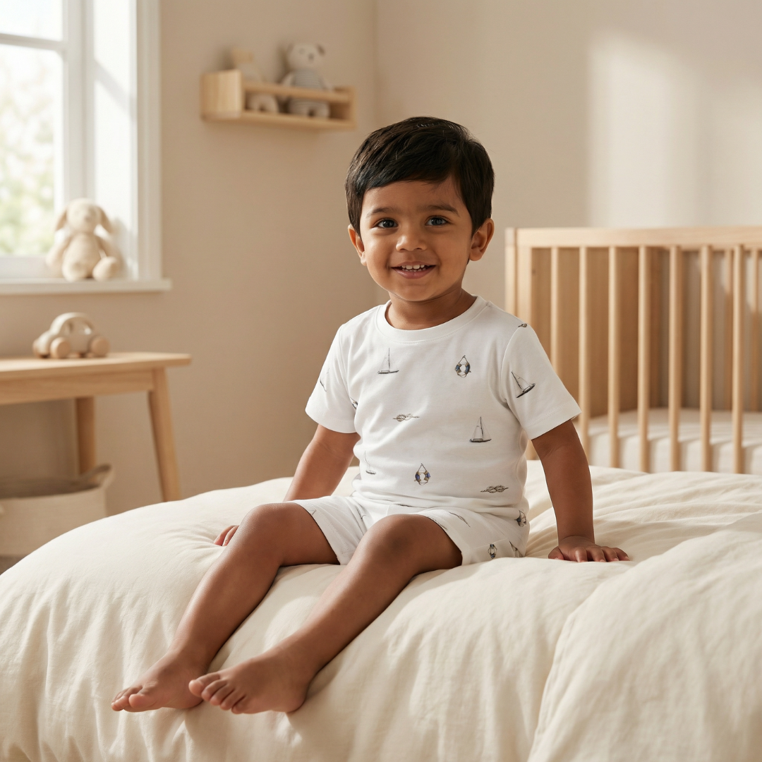 Lightweight Summer Pyjamas for Kids – Rosa and Blue