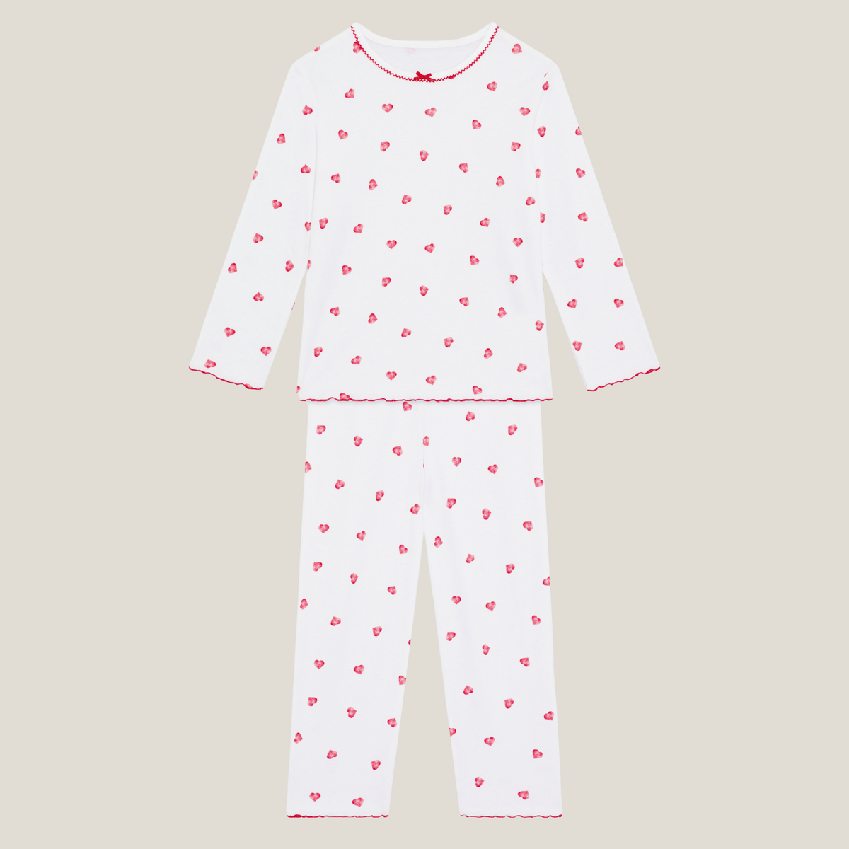 Pink Heart Print Baby Pyjamas – Rosa and Blue